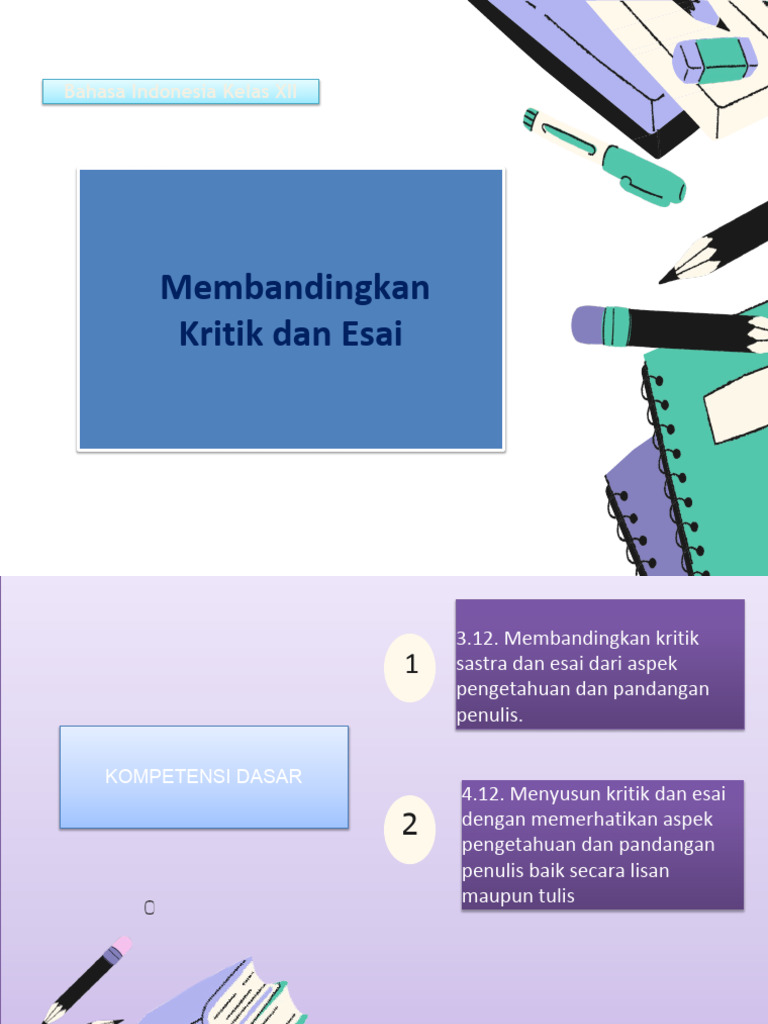 Kritik Dan Esai Kelas XII | PDF