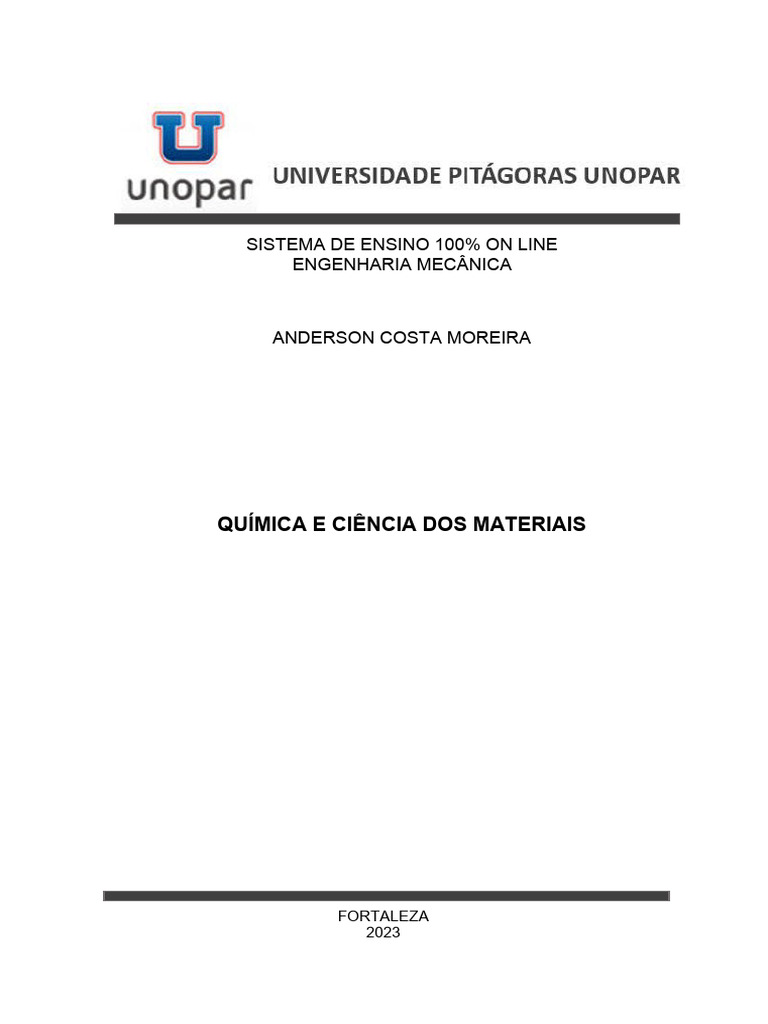 Quimica E Ciencia Dos Materiais Anderson Costa Pdf Minerais Química
