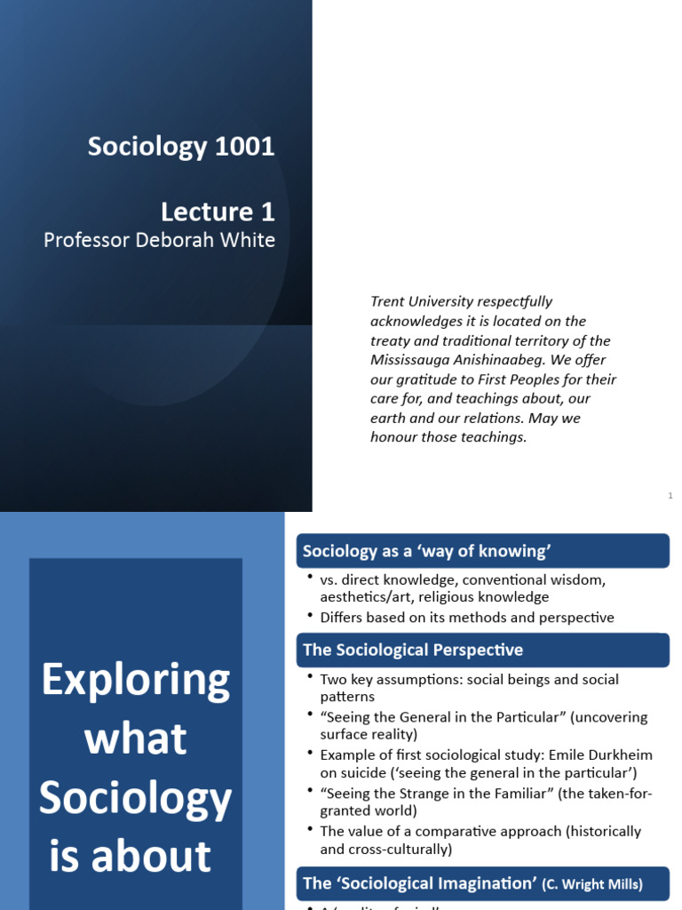 Intro to Sociology: Key Concepts | PDF | Sociology | Émile Durkheim