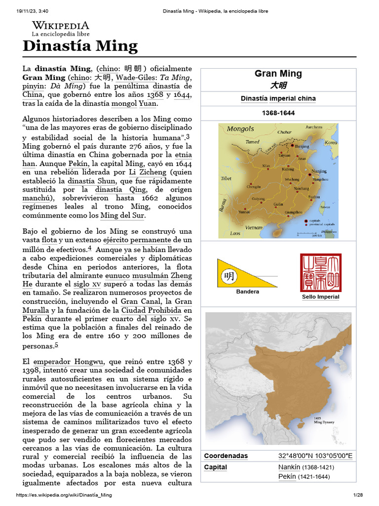 Dinastía Ming | PDF | dinastia Qing | China