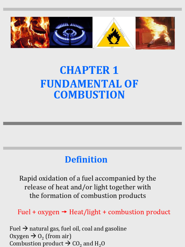 Chapter 1 Fundamental of Combustion | PDF | Combustion | Stoichiometry