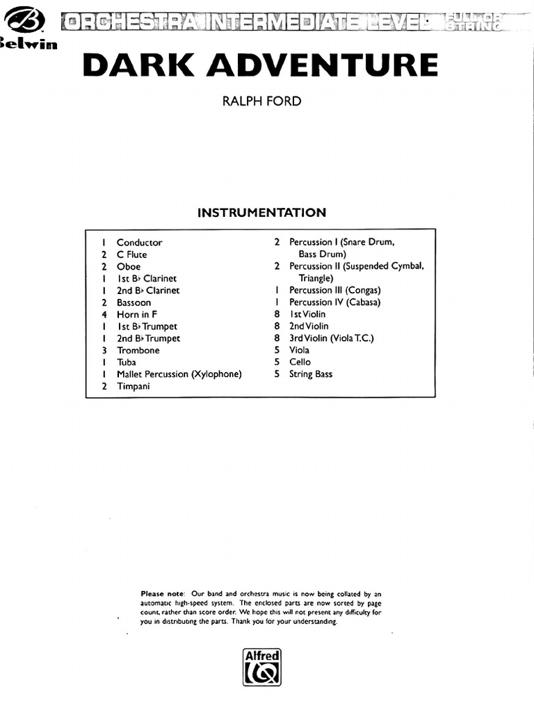 Dark Adventure - Score | PDF