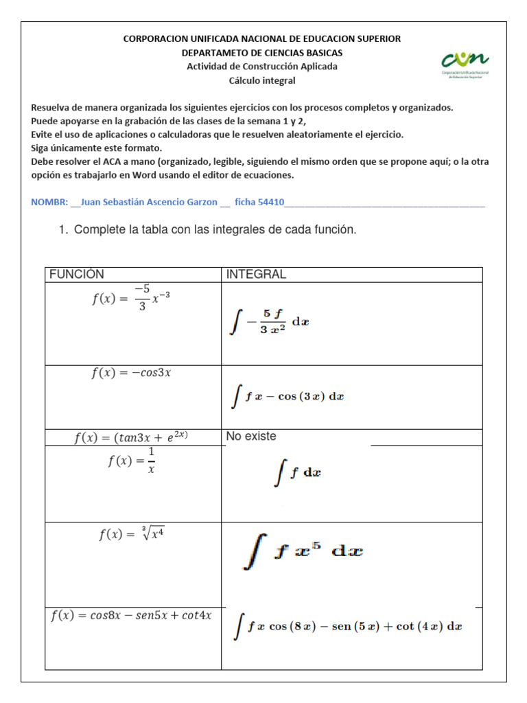 Calculo Integral - Sebastian Ascencio | PDF | Integral | Derivado