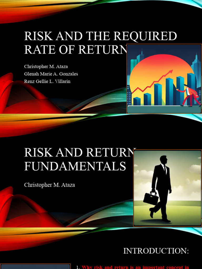 Risk and The Required Rate of Return | PDF | Financial Risk | Capital ...