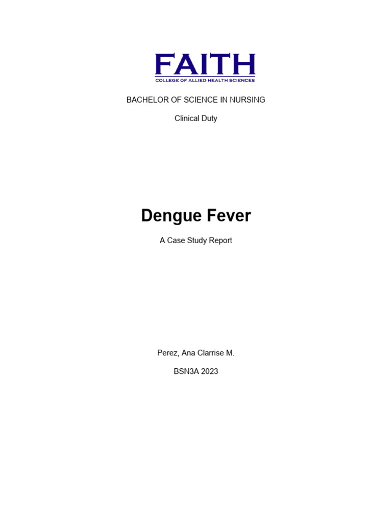 Dengue Fever | Download Free PDF | Infection | Serology