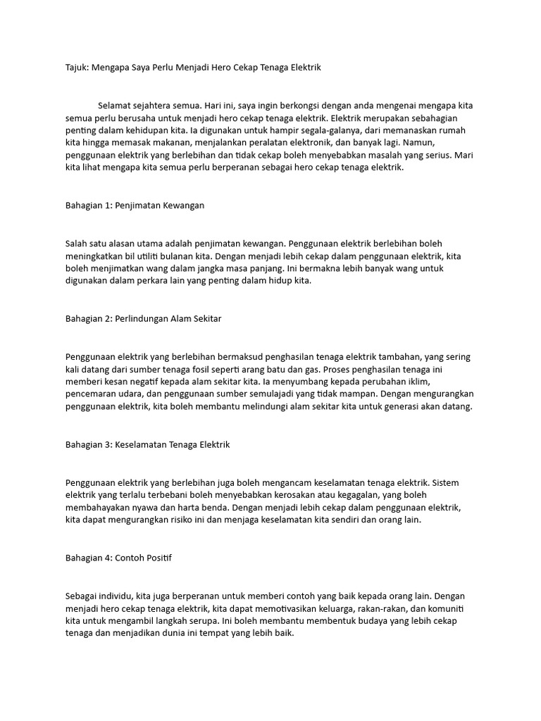 Skrip Cerita Hero Cekap Tenaga Eletrik | PDF | Teknologi & Rekayasa