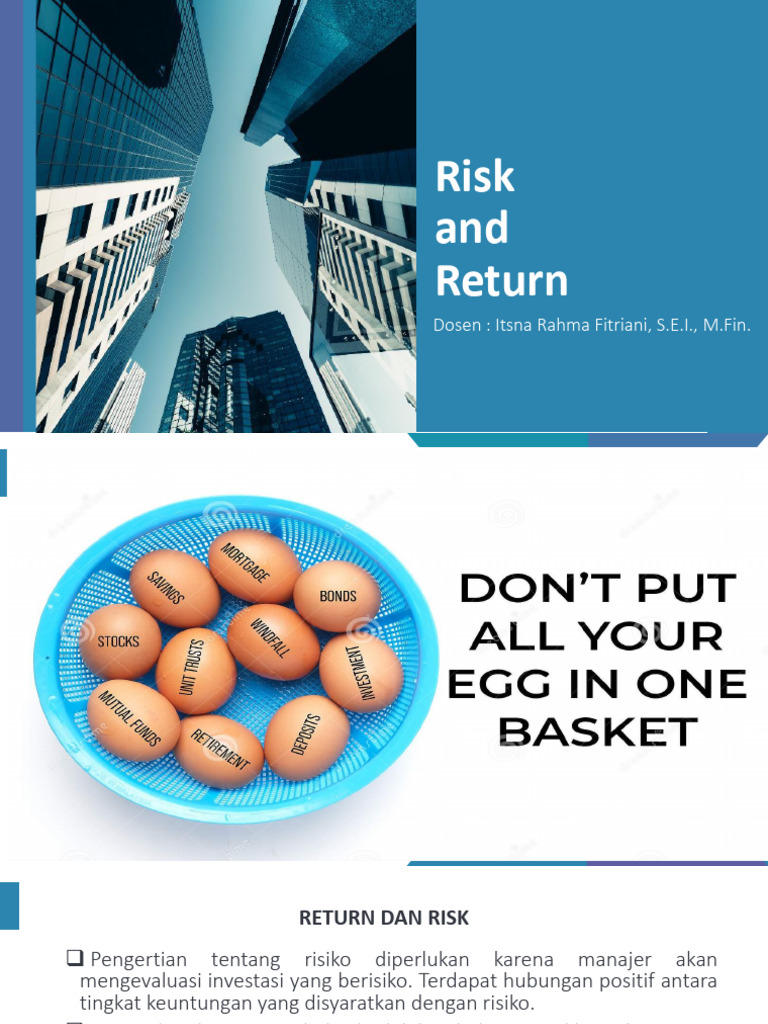2 - KONSEP RETURN AND RISK DALAM INVESTASI (Autosaved) | PDF