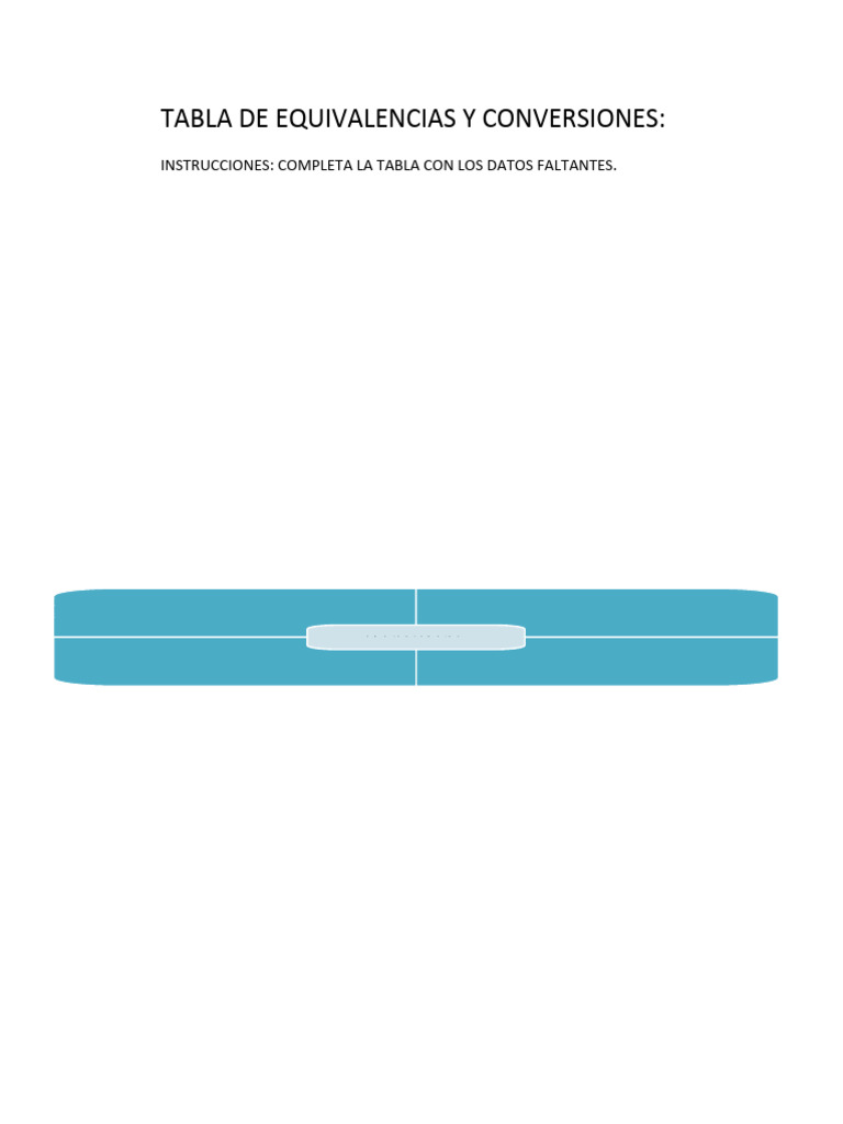 Tabla de Equivalencias y Conversiones | PDF