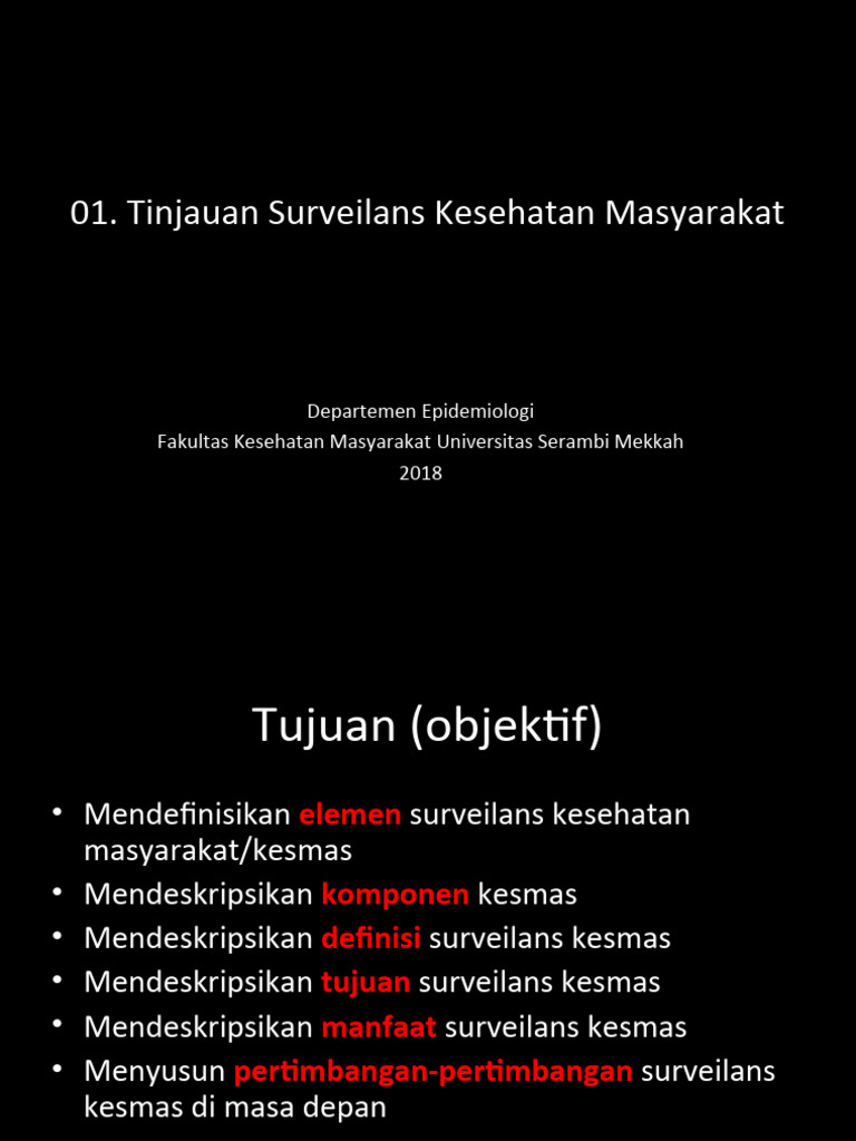 01 Overview Surv Kesmas | PDF