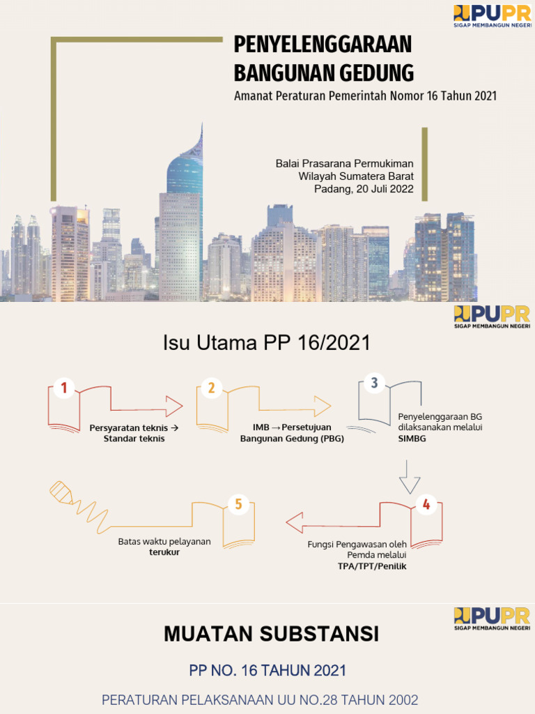 Panduan PP 16/2021 Penyelenggaraan BG | PDF