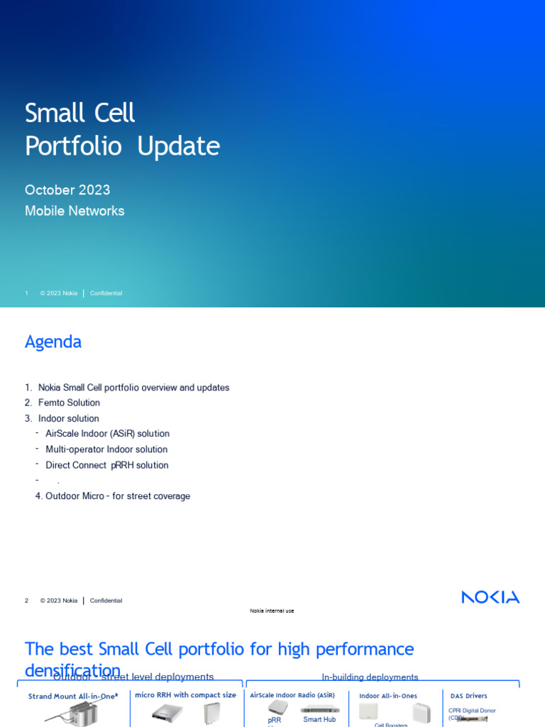Nokia Small Cell Portfolio - Oct 2023.pptx - 1 | PDF | Lte ...