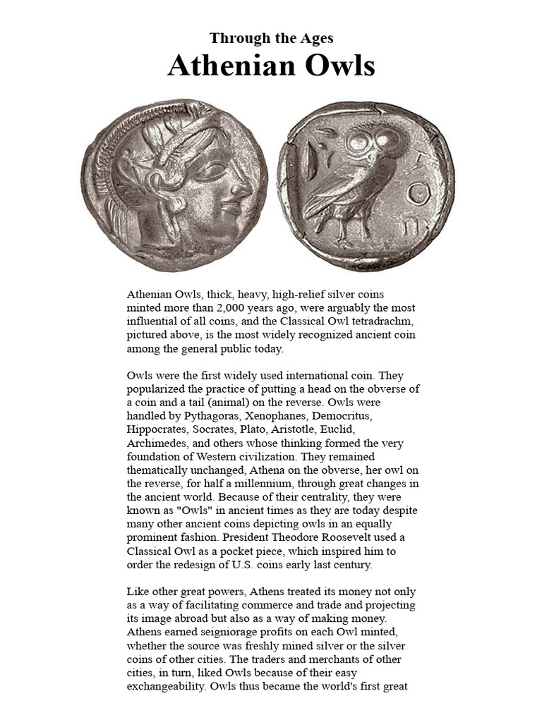 Athenian Owls | PDF | Coins