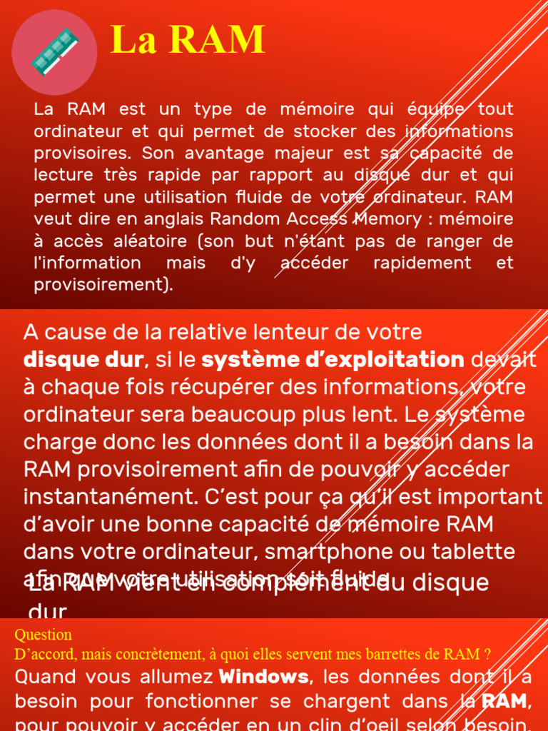 Cours Sur La Ram | PDF | Mémoire vive | Architecture (Informatique)