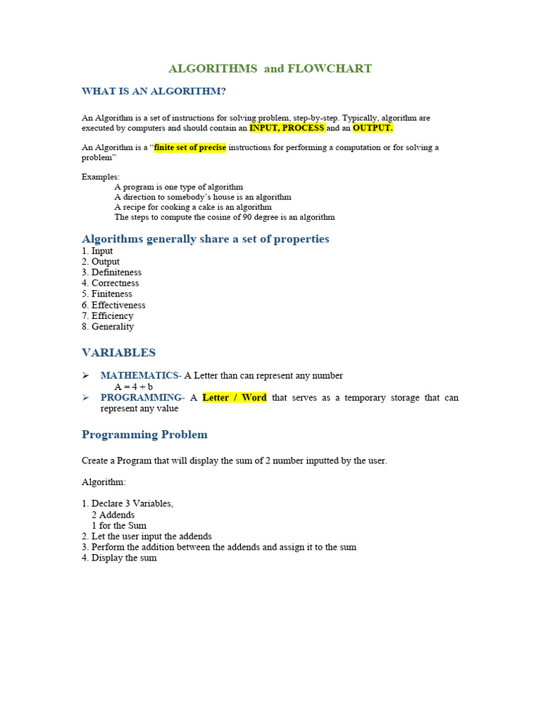 Itec 102 Reviewer | PDF | Algorithms | Data Type