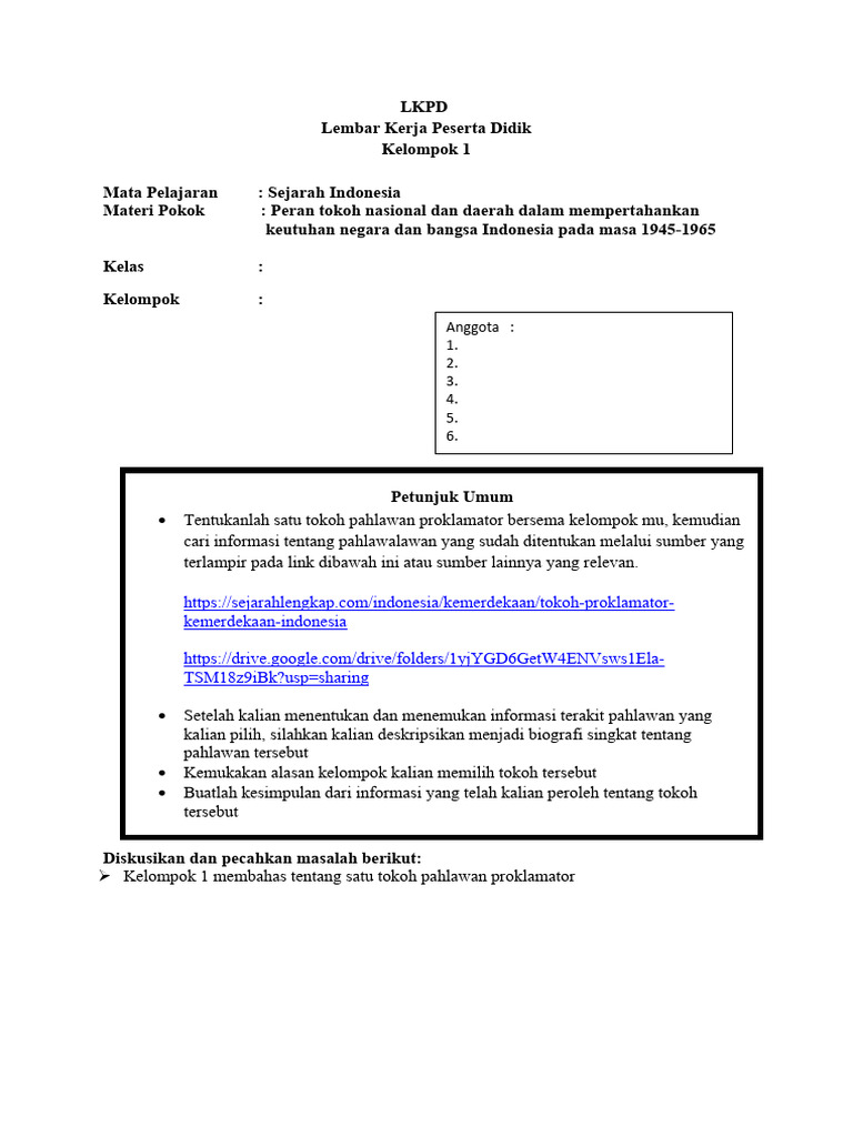 LKPD Kelompok 1 | PDF