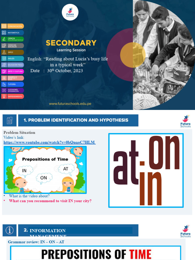 Guia 3 1-2 Sec A1 Think Starter A Bim 04 Ingles 2023 Lab Problematizacion | PDF
