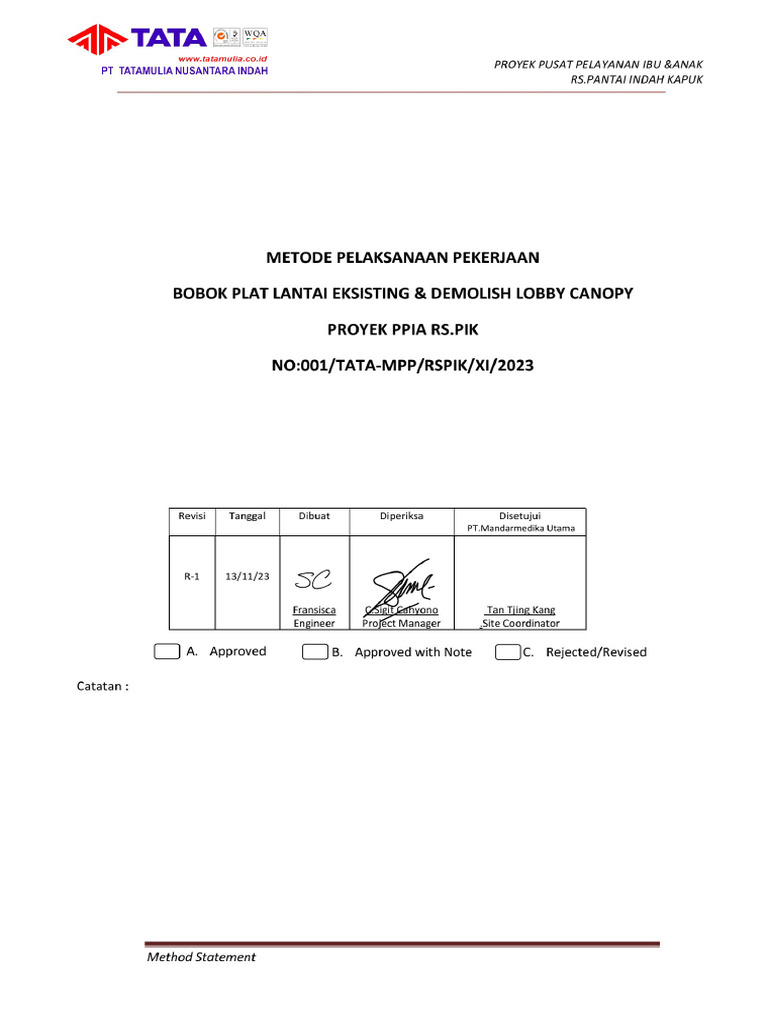 SFR 13 r1 Metode Bobokan Canopy | PDF