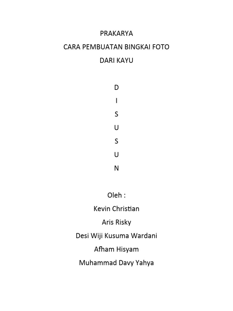 Cara Membuat Bingkai Foto Kayu | PDF