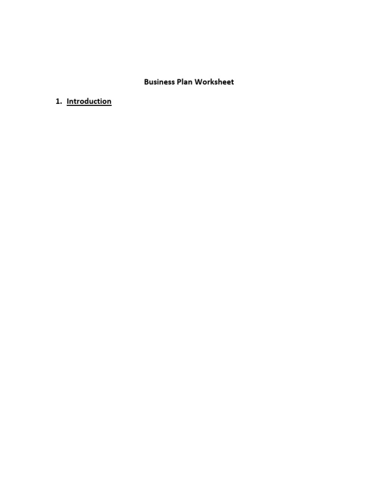 The Business Plan Worksheet | PDF | Depreciation | Equity (Finance)
