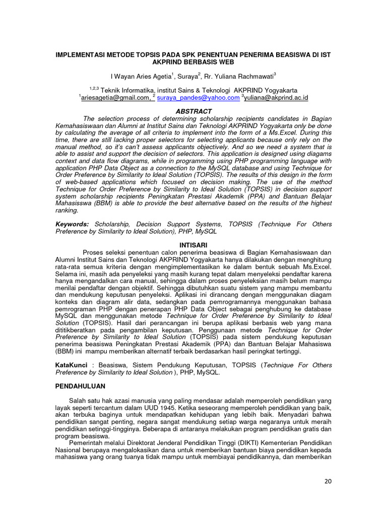 Perhitungan Metode TOPSIS | PDF | Komputer