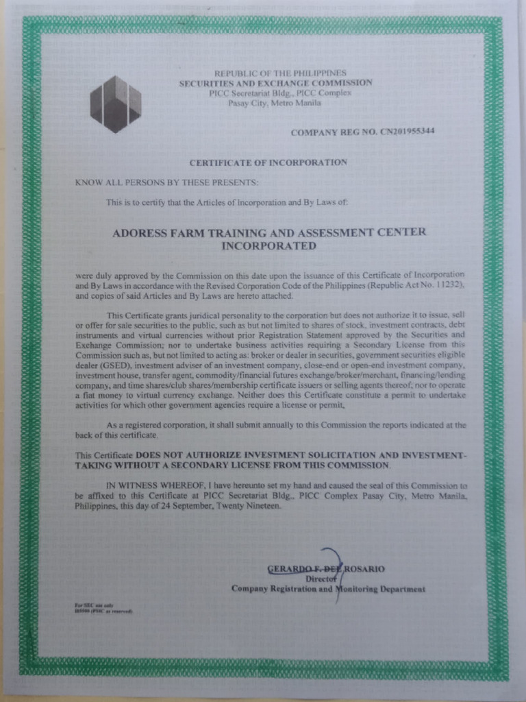 Sec Certificate | PDF | Securities (Finance) | Private Sector Sec Certificate | PDF | Securities (Finance) | Private Sector