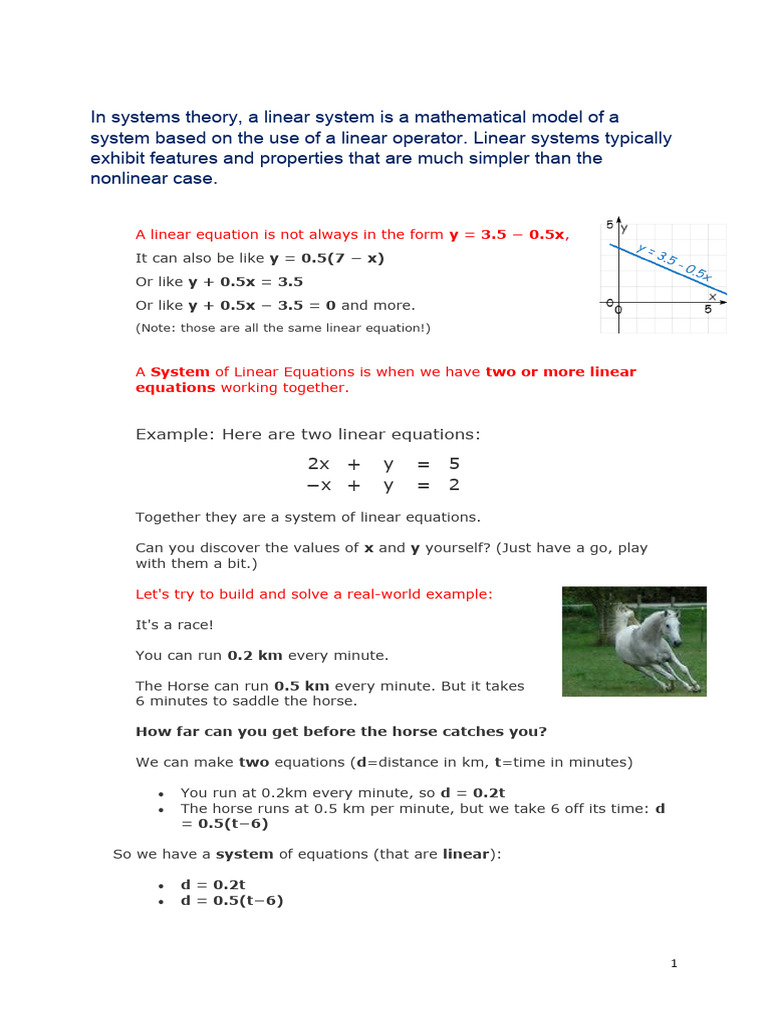 Introduction of Linear-Algebra | PDF | Matrix (Mathematics) | Equations