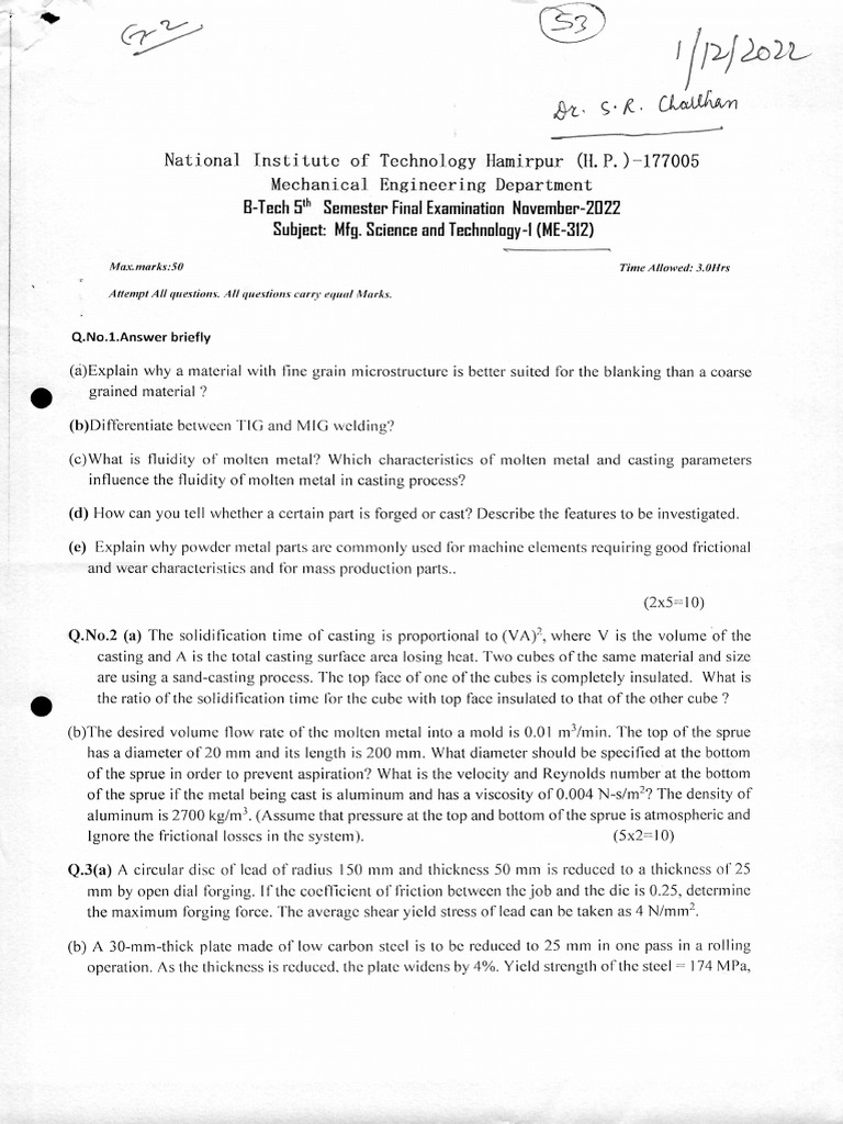 2022-Dec ME-312 53 | PDF | Construction | Welding