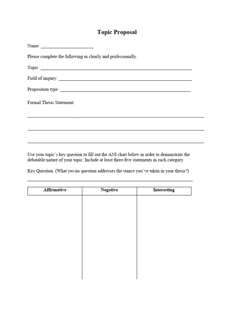 Appendix B - Topic Proposal | PDF