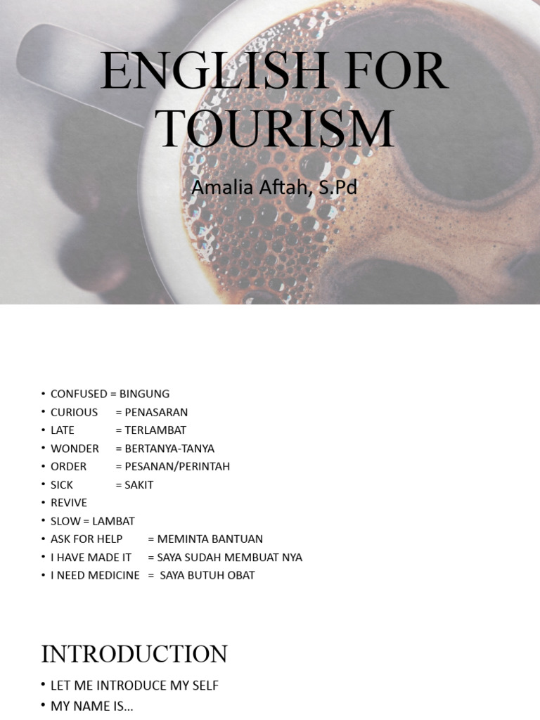 English For Tourism | PDF