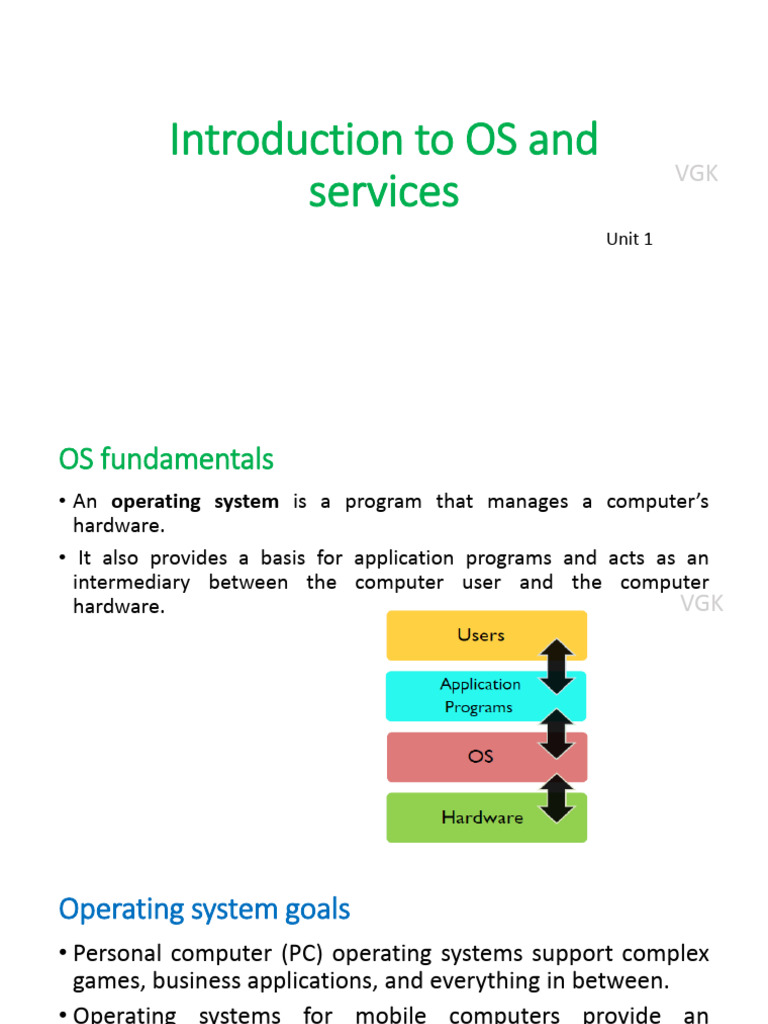 Unit 1 Introduction To OS | PDF | Cloud Computing | Operating System