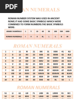 Roman Numerals 1 to 10000 Chart | PDF