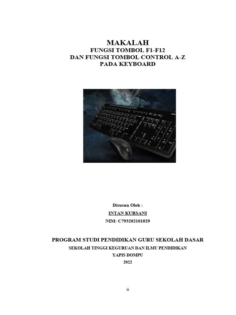 Fungsi Tombol F1-F12 pada Keyboard | PDF | Komputer