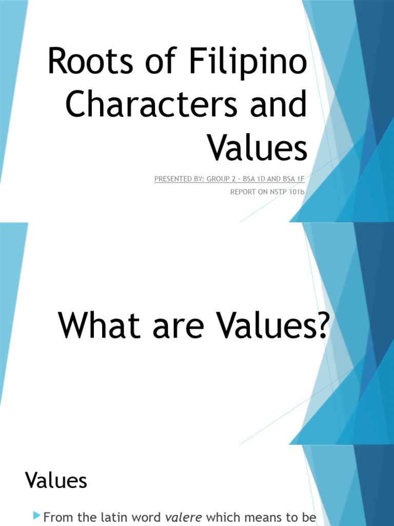Roots of Filipino Characters and Values | PDF | Philippines | Self Esteem