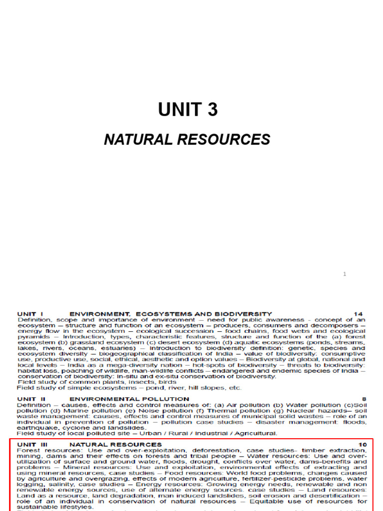 Unit 3 - Natural Resources | PDF | Technologie et ingénierie | Histoire