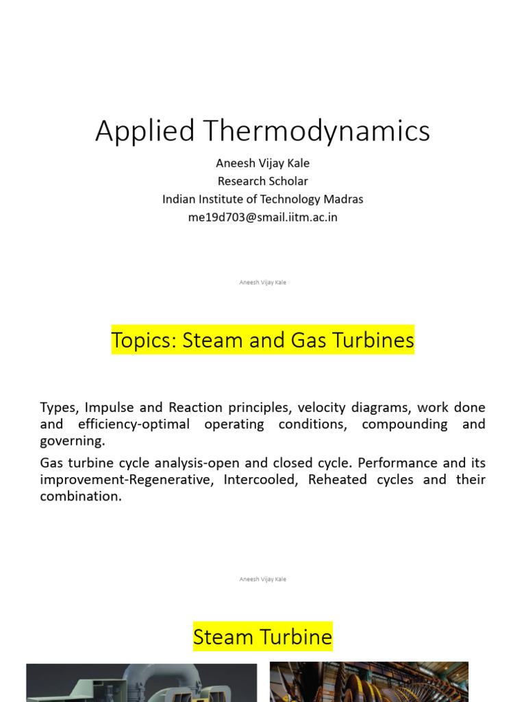 Unit3 AppliedThermodynamics | PDF | Turbine | Boiler