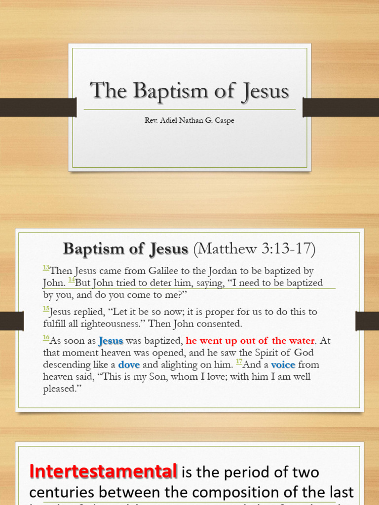 Module 4.0 PPT - Baptism of Jesus | PDF | Baptism | John The Baptist