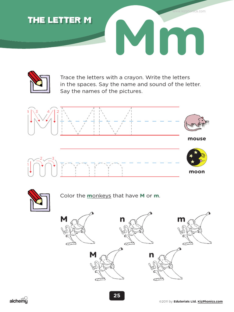 Worksheet - The Letter MM | PDF