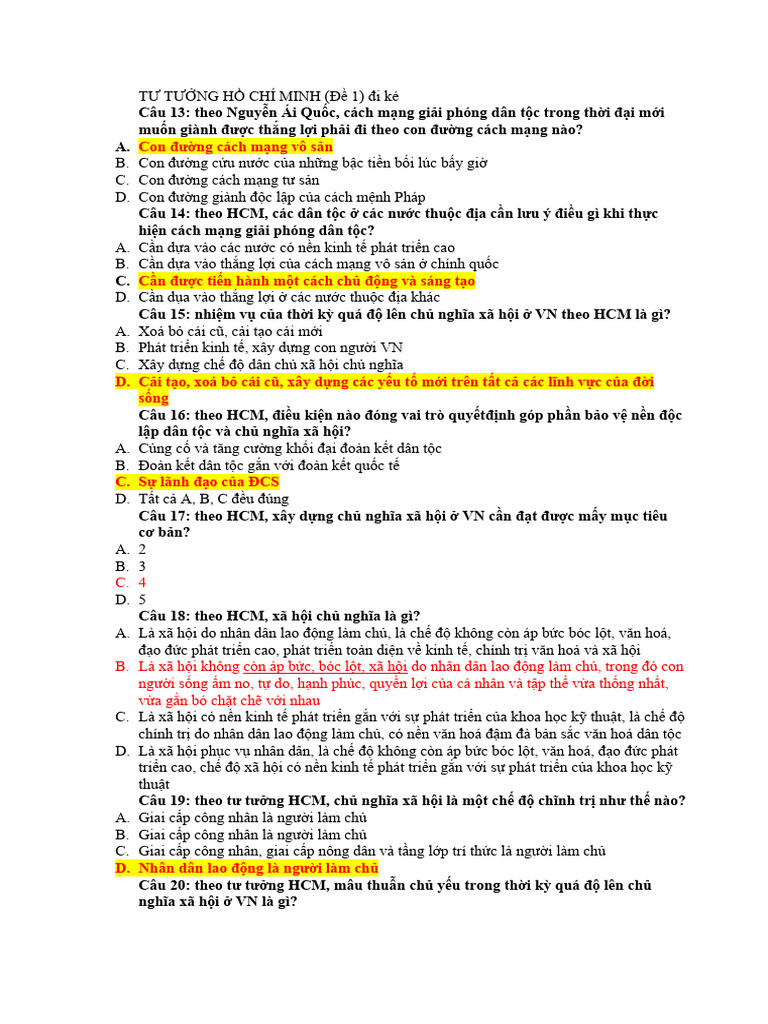 TƯ TƯ NG H CHÍ MINH Đi Ké | PDF