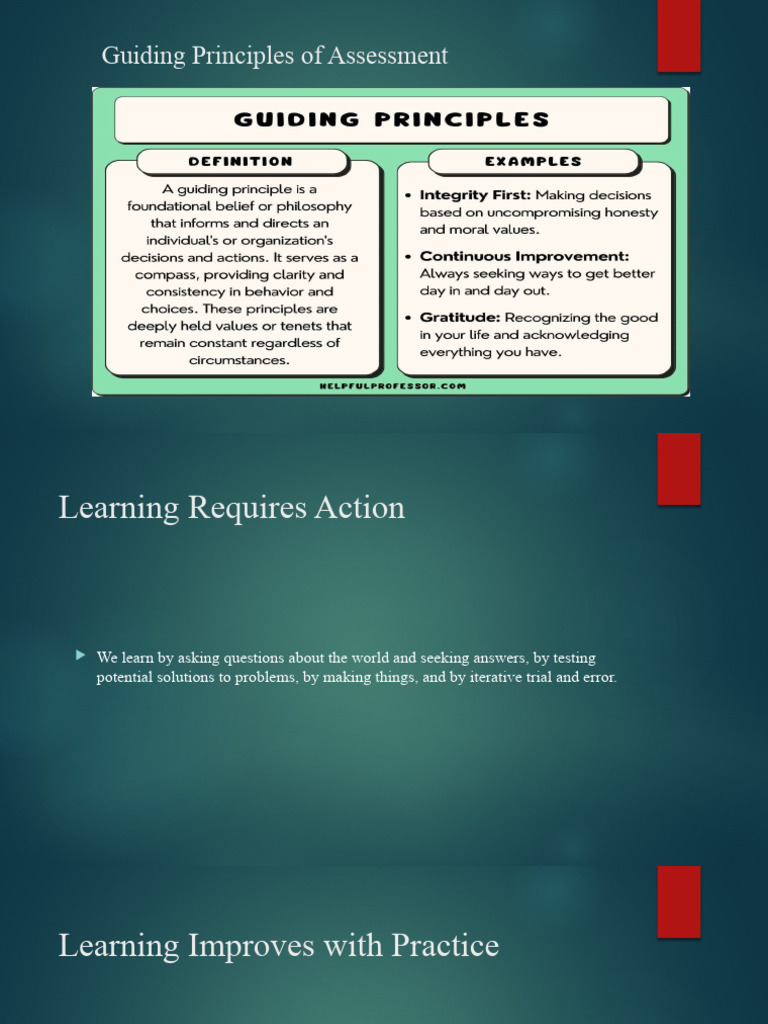 Guiding Principles of Assessment Report | PDF | Educational Assessment ...