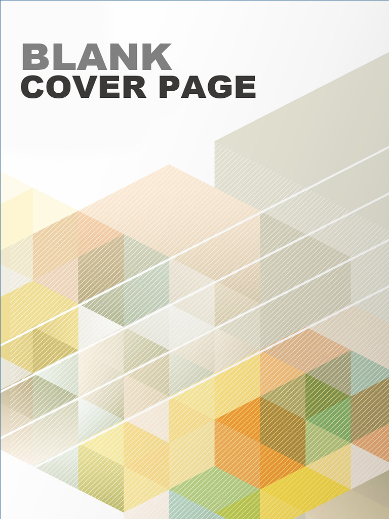 Blank Cover Page 1 | PDF