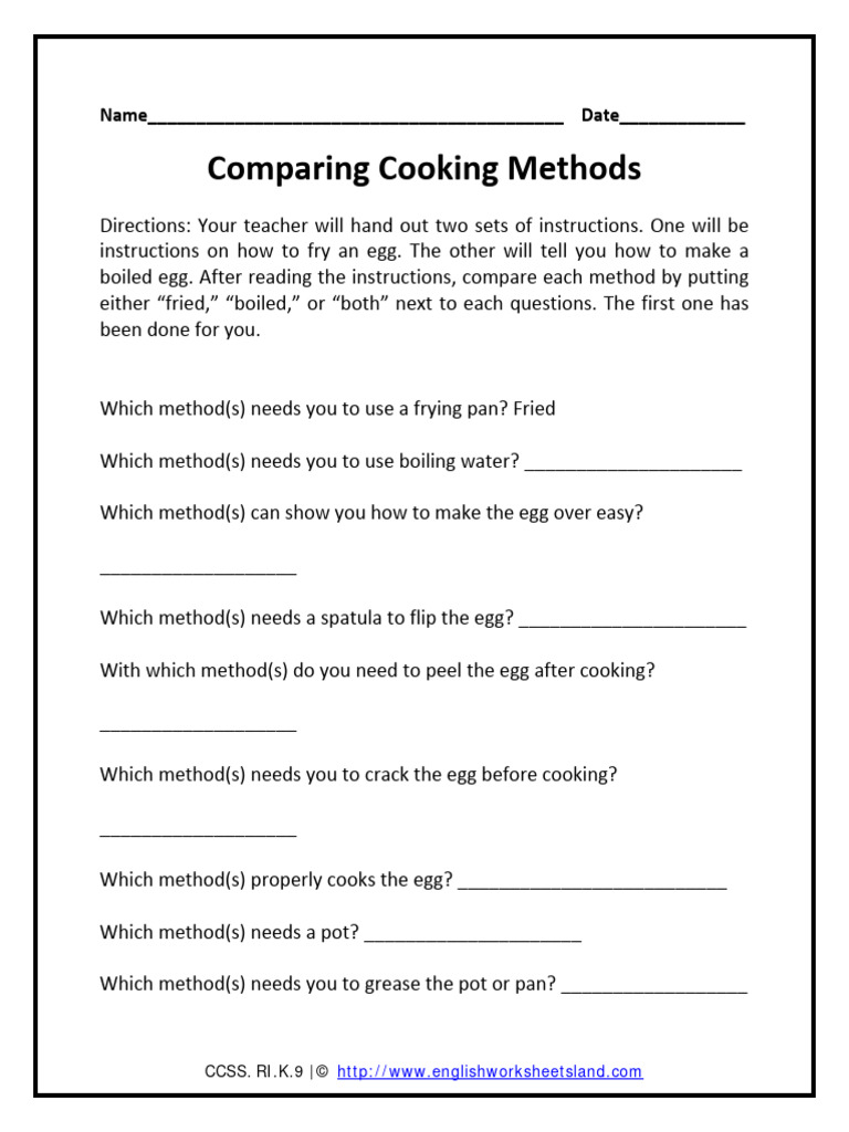Compare and Contrast Texts Worksheet 5 | PDF