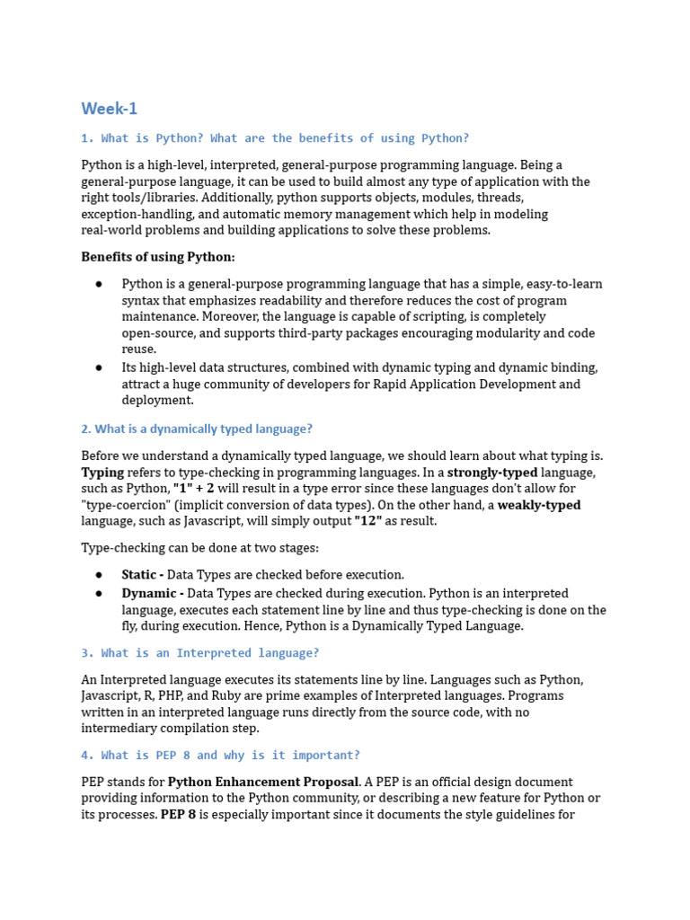 Python Interview Question Compiled | PDF | Method (Computer Programming) | Scope (Computer Science)