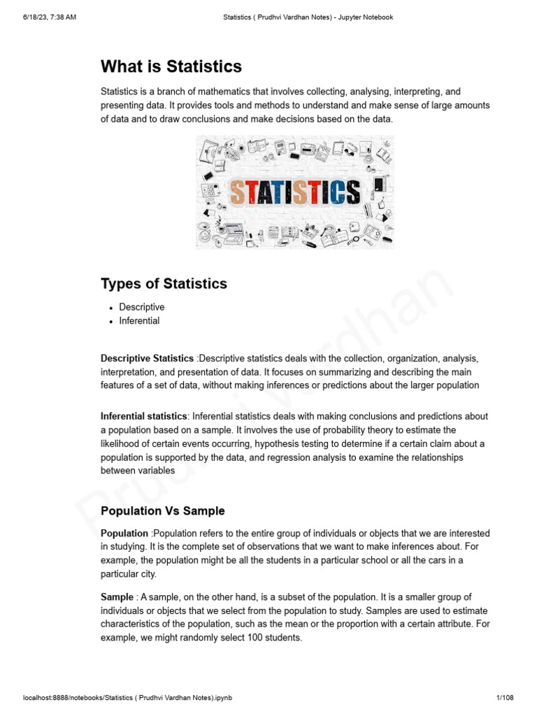 Full Statistics | PDF | Coefficient Of Variation | Normal Distribution