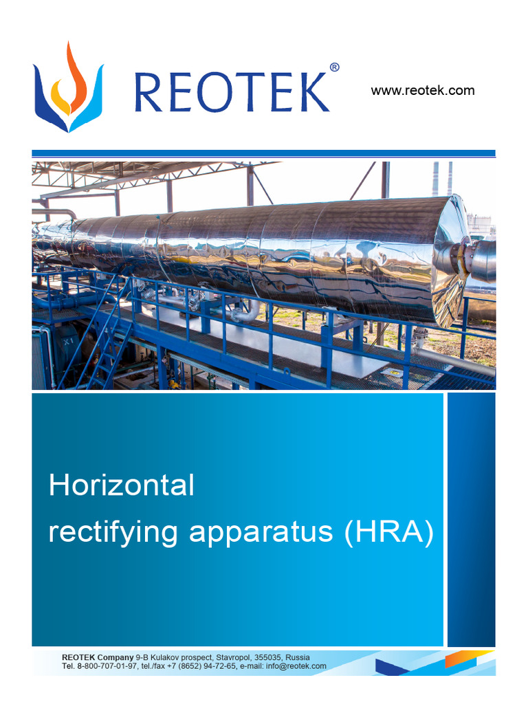 REOTEK Horizontal Rectifying Apparatus | PDF | Oil Refinery | Distillation