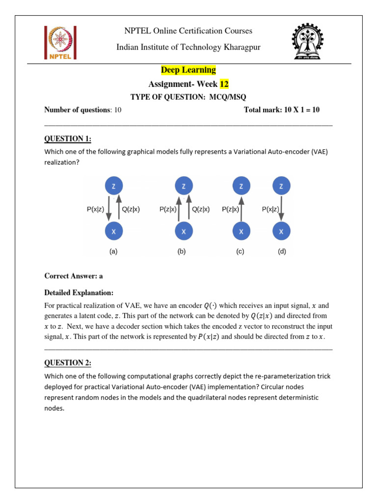 DL - Assignment 12 Solution | PDF | Applied Mathematics | Statistics DL - Assignment 12 Solution | PDF | Applied Mathematics | Statistics