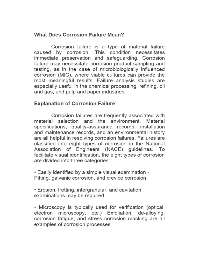 Understanding Corrosion Failure | PDF | Corrosion | Rust