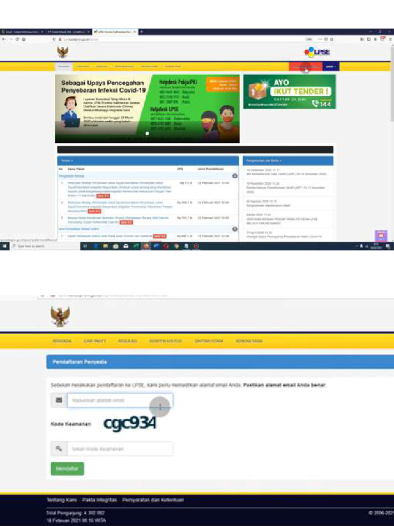 Tata Cara Pembuatan Akun Lpse | PDF