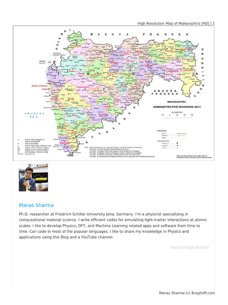 High-Resolution Maharashtra Map HD | PDF