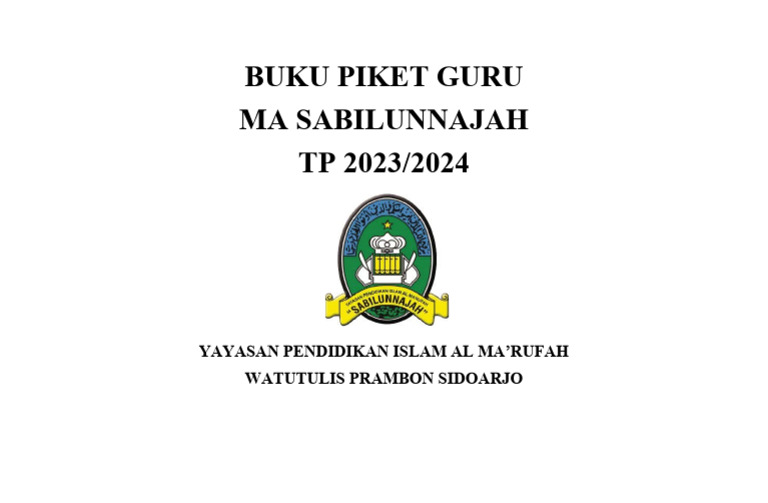 Buku Piket Guru Cover | PDF