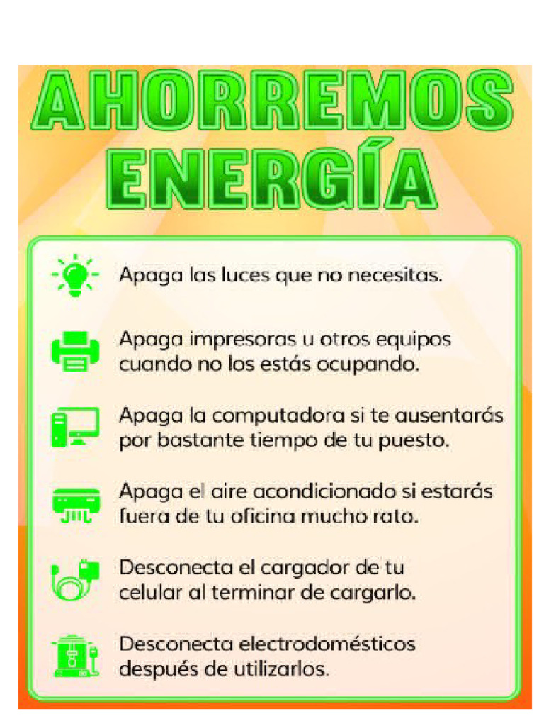 Cartel Ahorro de Energia | PDF